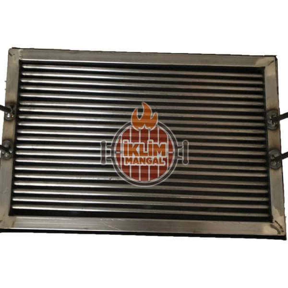 30x45 Kamp Piknik Mangalı Katlanabilir Ayaklı Mil Izgara Yağ Hazneli